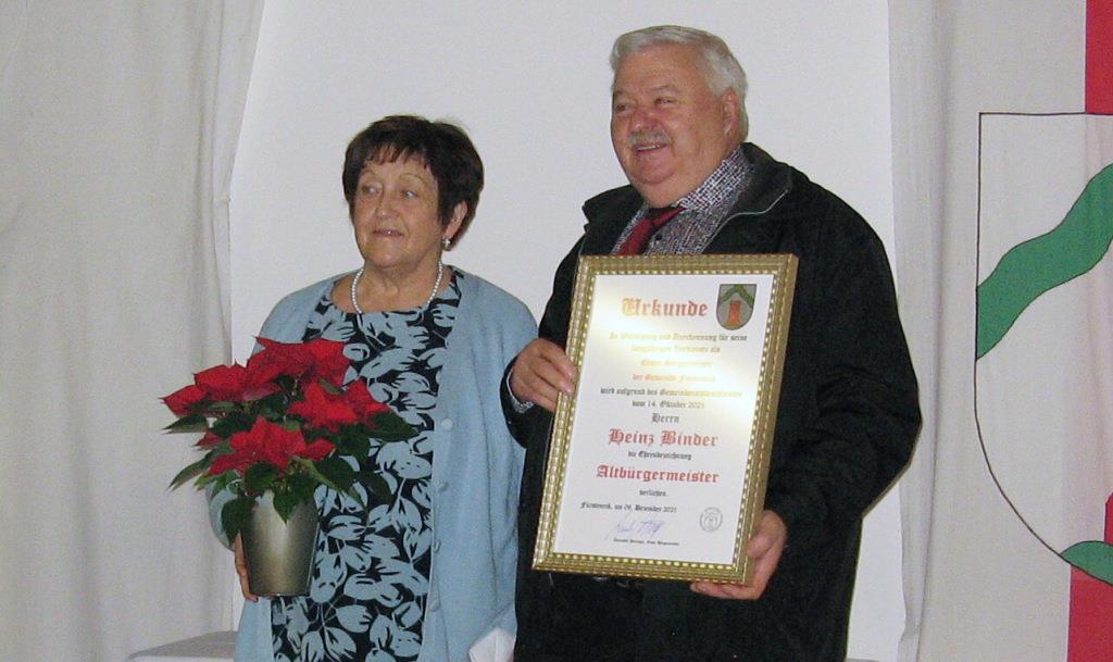 Altbürgermeister Binder nun ein 70er