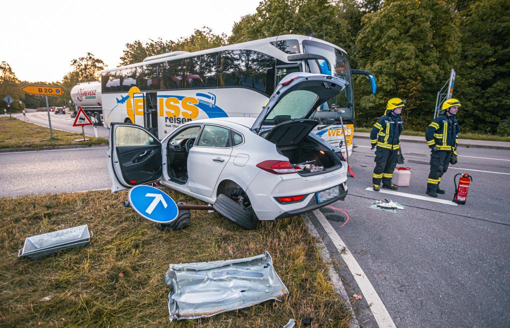 Unfall im morgendlichen Berufsverkehr bei Wacker-Ausfahrt