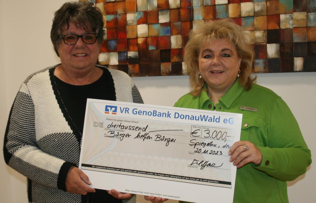 VR GenoBank macht 3000 Euro locker