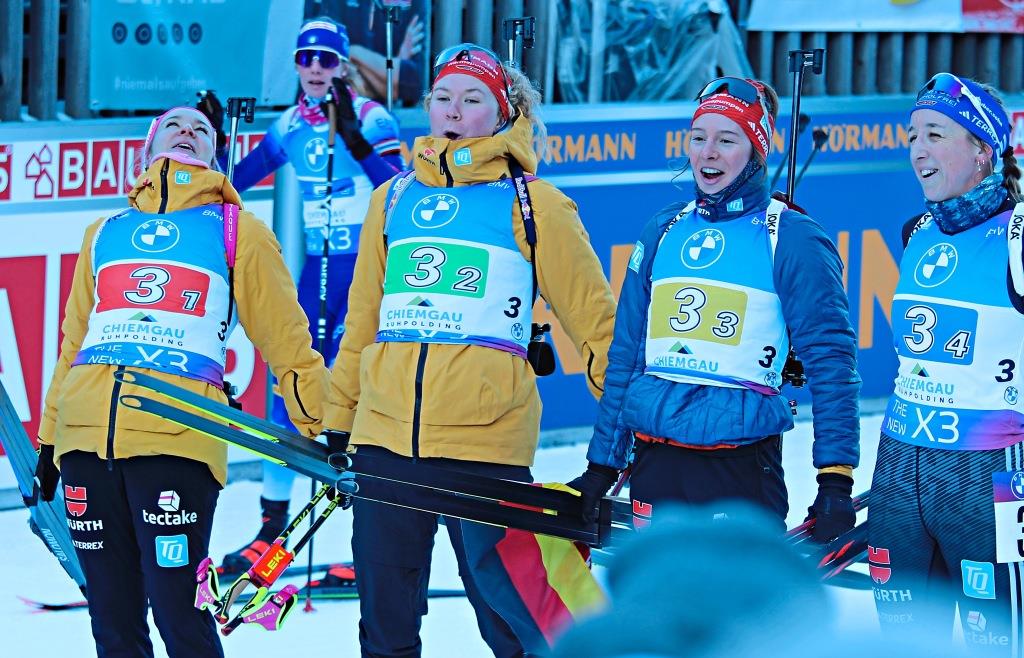 Die Bilder vom Sieg der deutschen Biathletinnen bei der Weltcup-Staffel ...