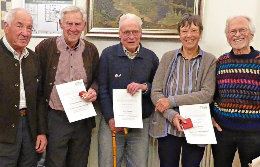 Seit 75 Jahren beim Reichenhaller DAV: Michael Schnetzer beim ...
