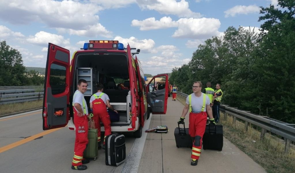 Unfall in der A93-Baustelle bei Bad Abbach: Sieben Verletzte