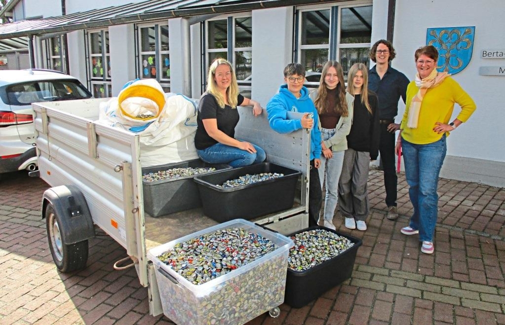 Massinger Schüler sammeln 460 Kilogramm Kronkorken für den guten Zweck