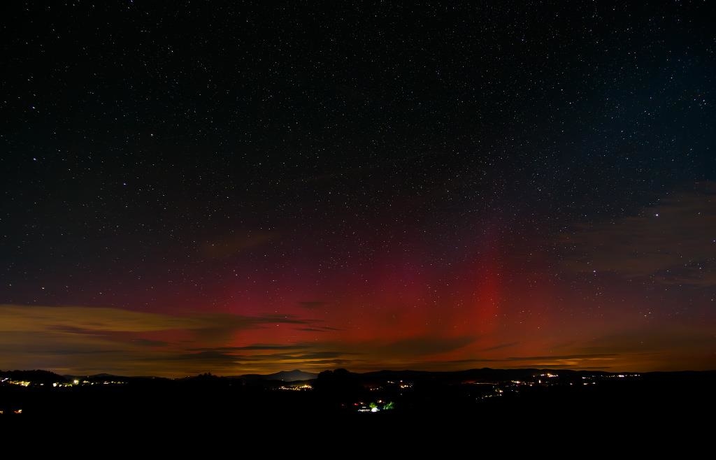 Polarlichter über Bayern: Unsere Leser haben das Spektakel fotografiert