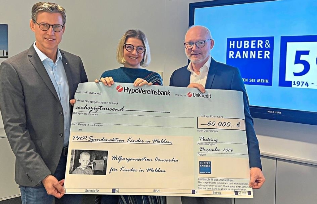 Für Kinder in Moldau: Pockinger Firma „Huber & Ranner“ spendet 60.000 Euro