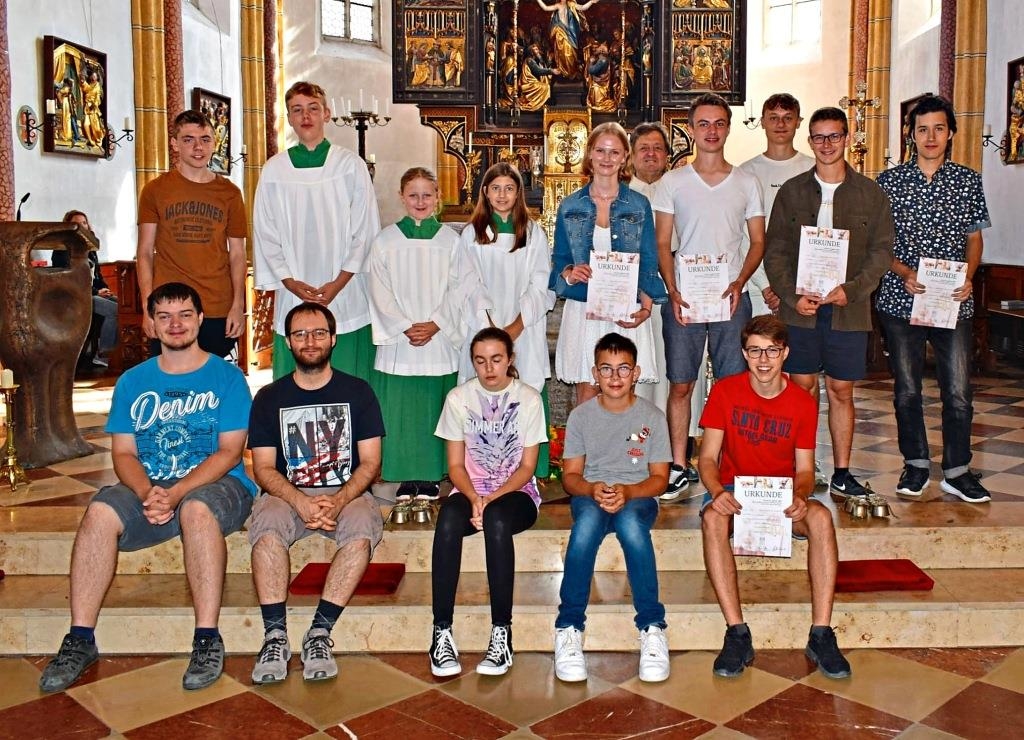 Abschied und Aufnahme bei den Ministranten