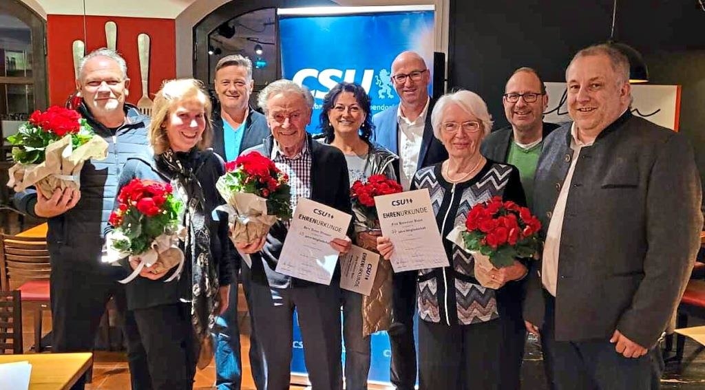 CSU ehrt treue Mitglieder